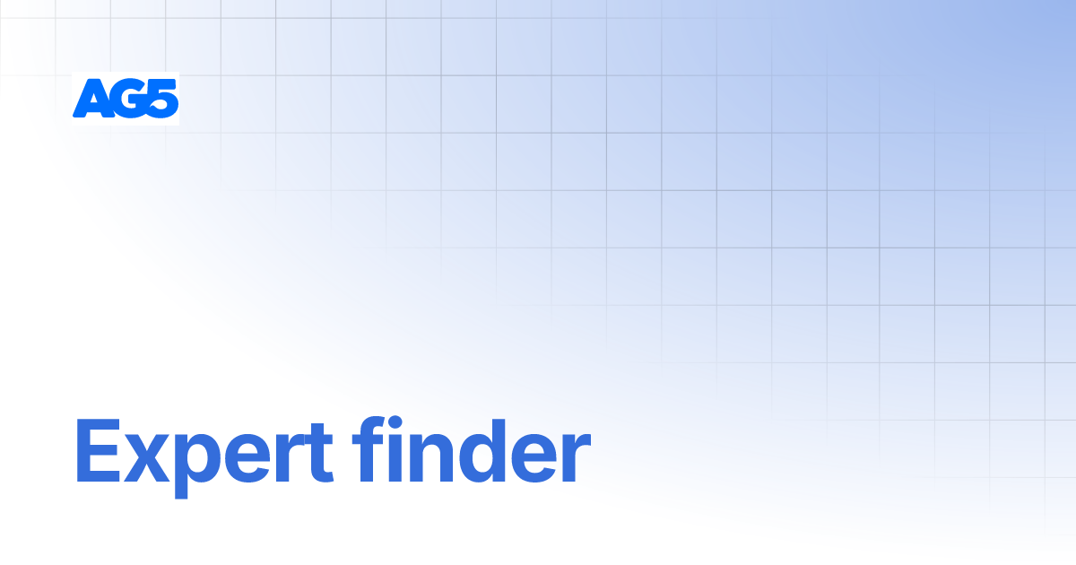 Expert finder | AG5.com